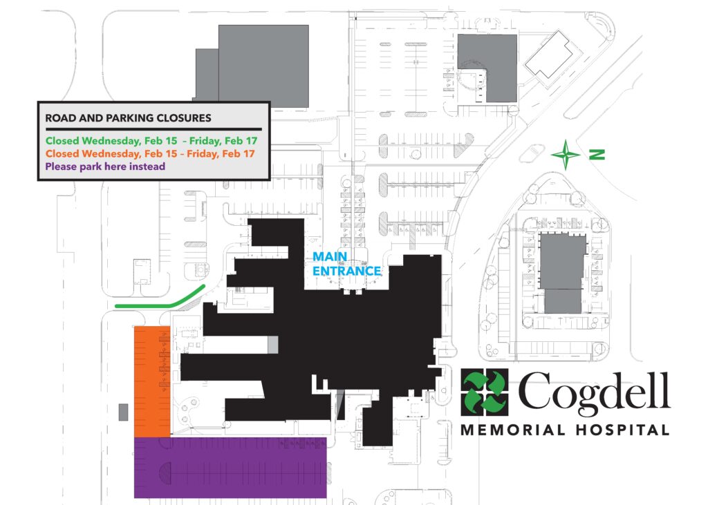 Parking Lot Closures - Cogdell Memorial Hospital