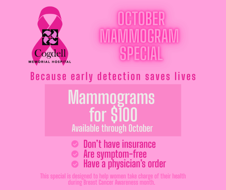 🎀Early Detection Saves Lives🎀 - Cogdell Memorial Hospital